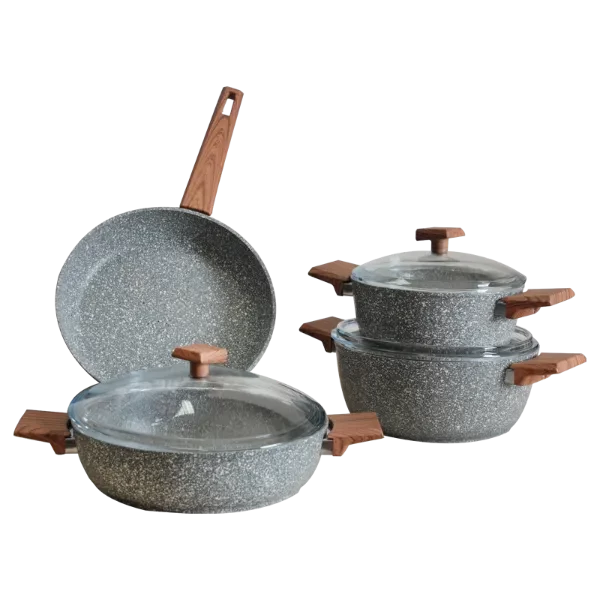 Set Tenxhere, Granit, 7 Pjesë, Ambos.