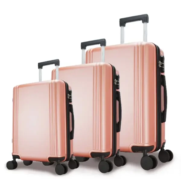 Set Valixhe, Plastikë, Beige, 3 Copë