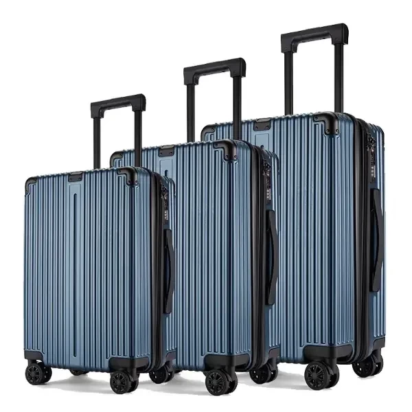 Set Valixhe, Plastike, Blue, 3 Pjesë