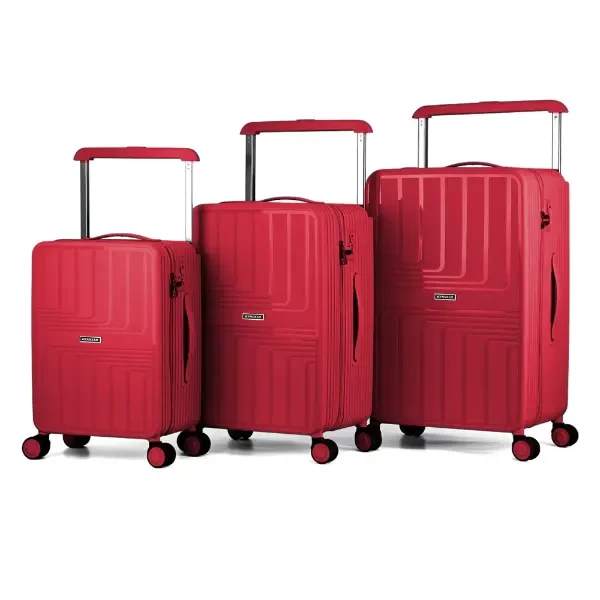 Set Valixhe, Plastikë, Red, 3 Copë.