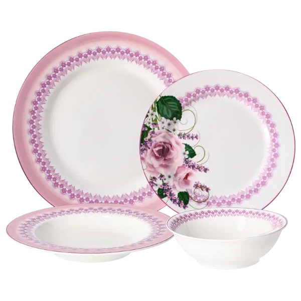 Set Pjata Porcelani, 24 Pjesë, 6 Persona