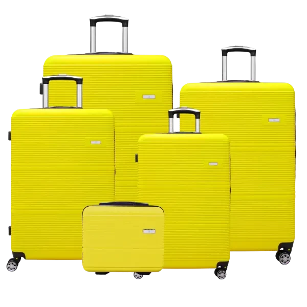 Set Valixhe, Plastikë, Yellow, 5 Copë